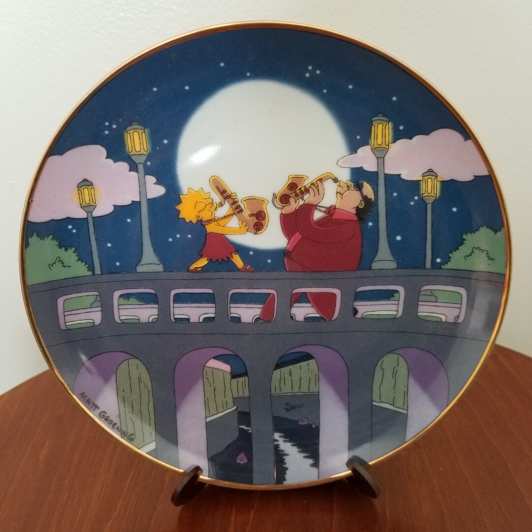 The Simpson Collector Plate, the Simpsons, Vintage 1990s, Collectible ...