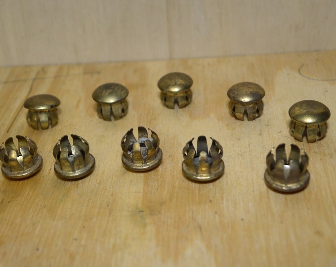 10 Pcs Brass Plated 1/2" Inch Dome Cap Hole Plugs, Arts and Home Living ...