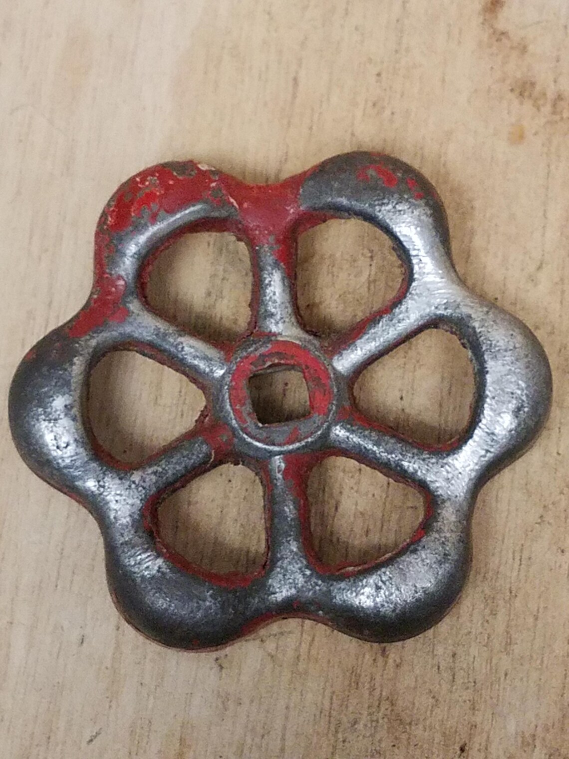 Vintage Industrial Round Valve Handle, Faucet Handle, Spigot Handle ...