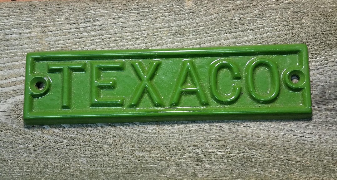 TEXACO Cast Iron Mounting Plaque, Sign, Wall Decor - Etsy