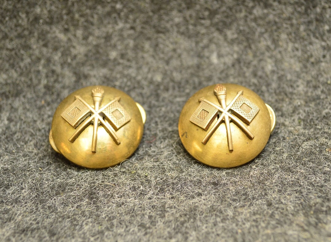 Vintage U.S. Military Signal Corps. Brass Insignia Lapel Pins - Etsy