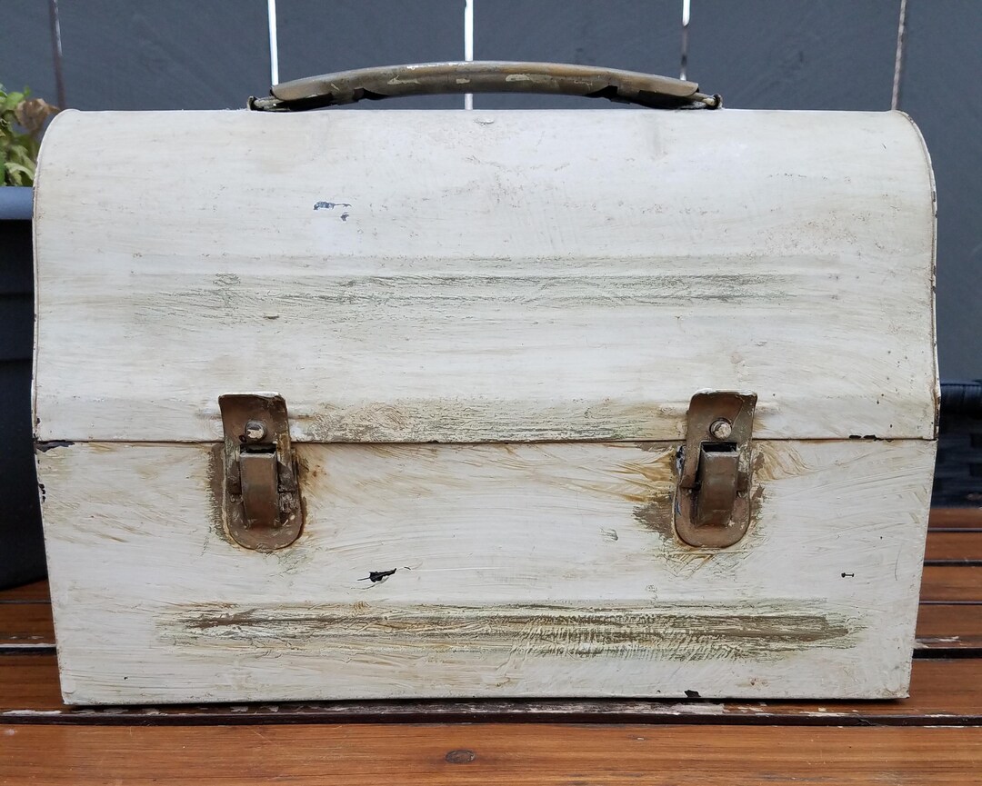 Vintage Rustic Metal Dome Top Lunch Box/pail, Miners - Etsy