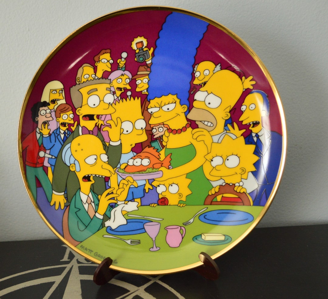 The Simpson Collector Plate, the Simpsons, Vintage 1990s, Collectible ...