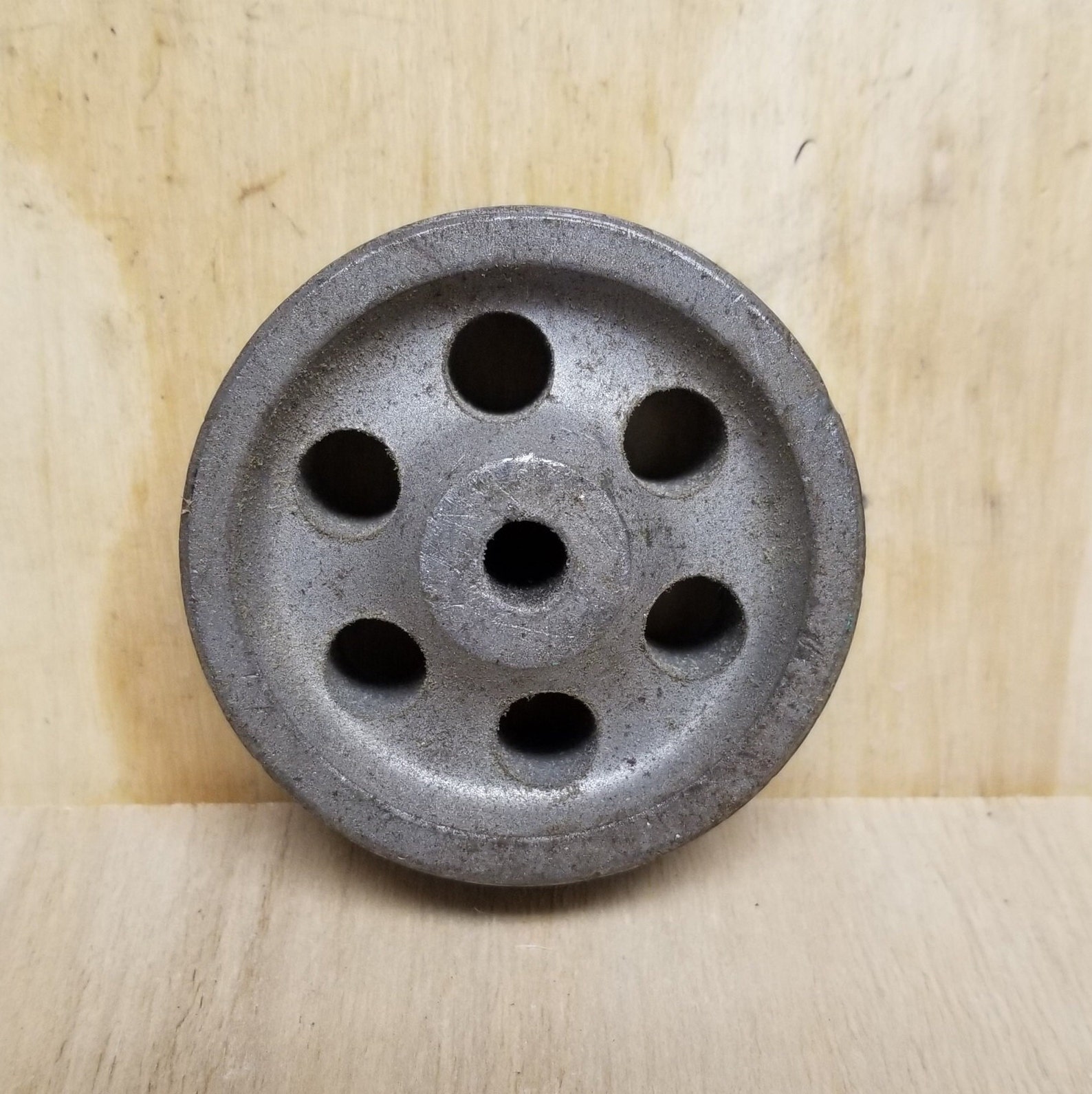 Industrial 2 1/2 Inch Rustic Cast Iron Steel Wheel, Metal Salvage ...