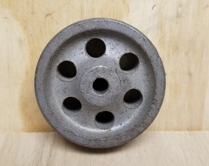 Industrial 2 1/2 Inch Rustic Cast Iron Steel Wheel, Metal Salvage ...
