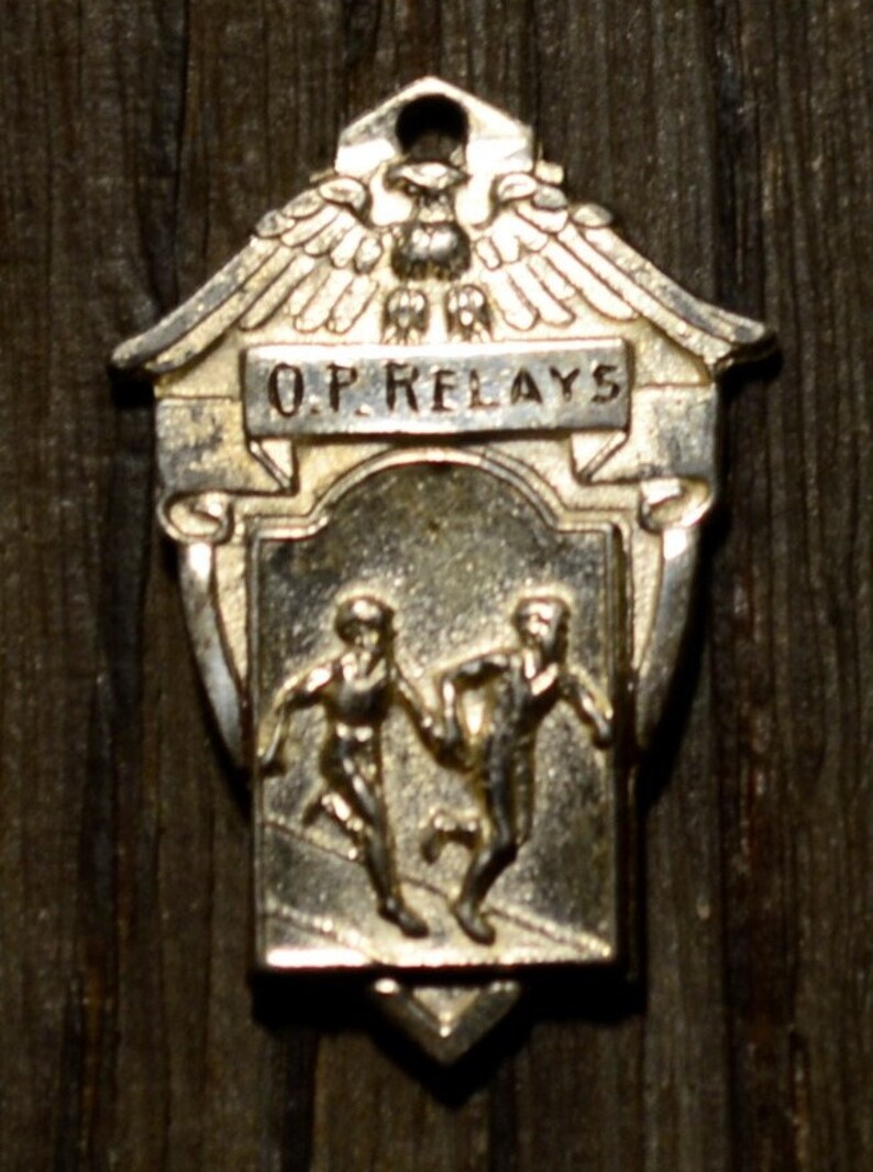 Vintage Antique 1944 2 Mile Relay Running Award Medal, Memorabilia ...