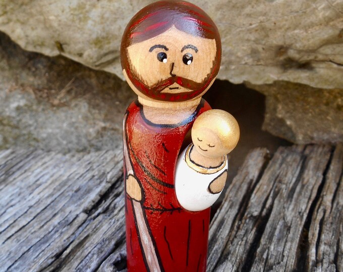 Saint Christopher, Catholic Peg Doll, Patron of Travelers, Martyr ...