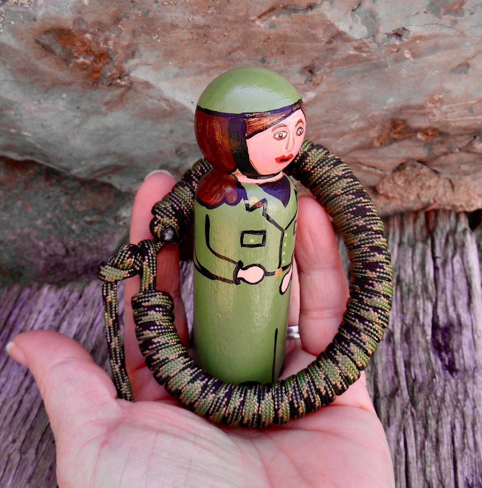 Female Military Peg Doll Army Doll Veterans Day Gift - Etsy