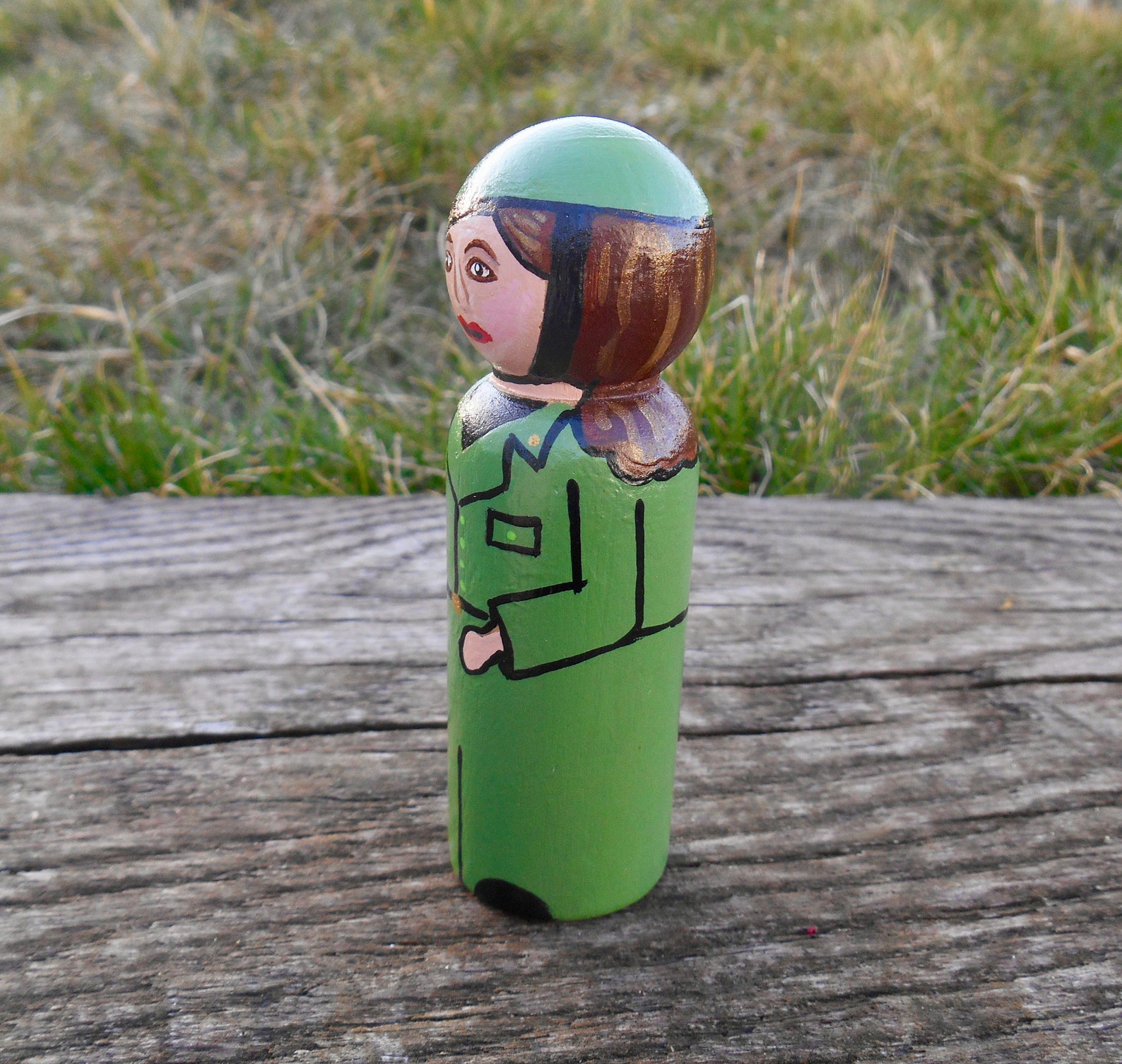Female Military Peg Doll Army Doll Veterans Day Gift - Etsy