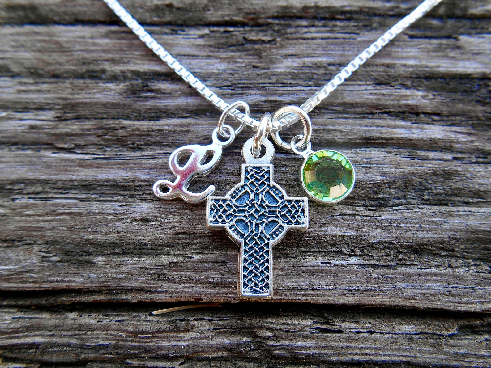 Tiny Celtic Cross Charm Necklace. Small Irish Cross. Patron - Etsy
