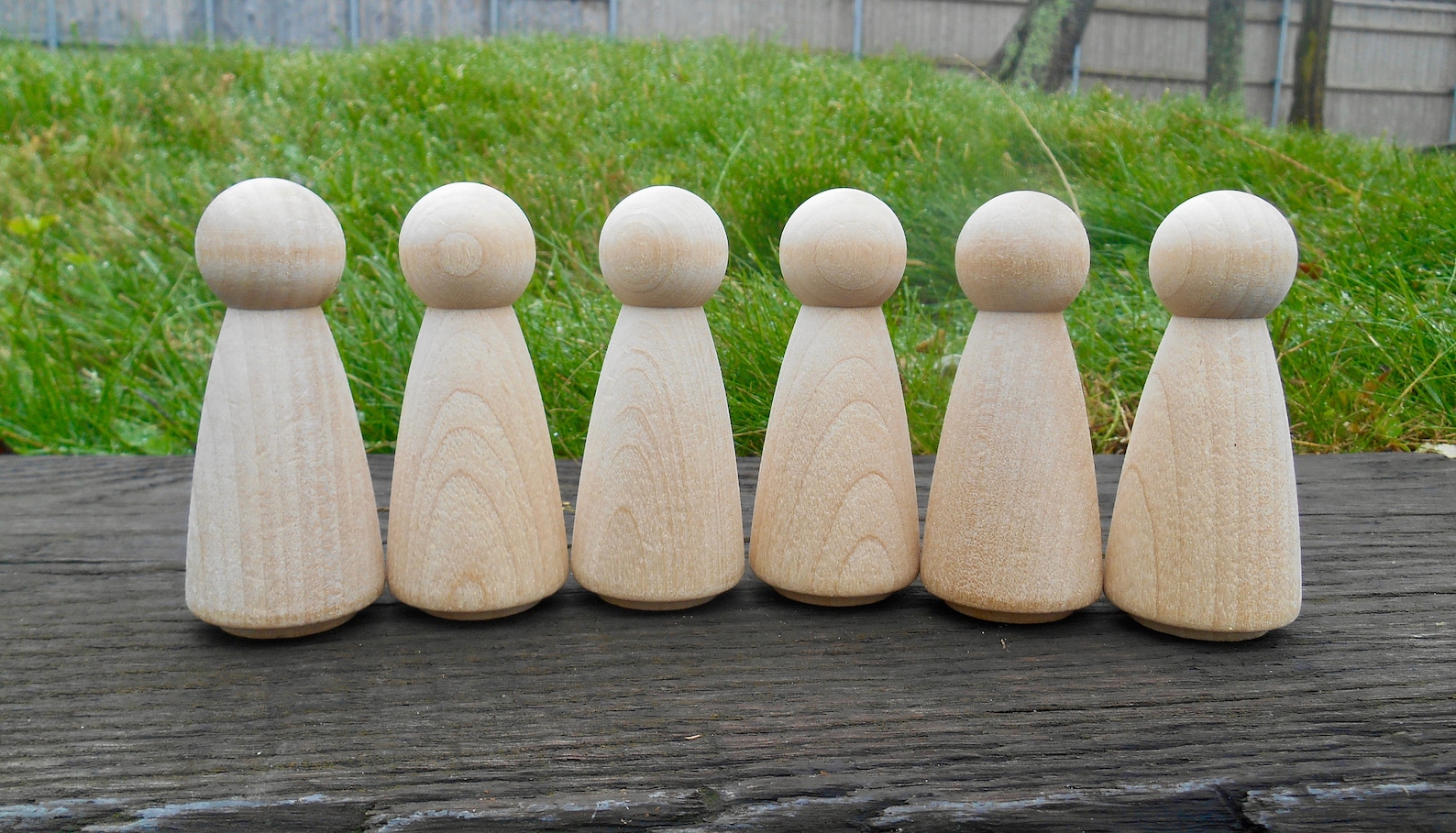 LARGE LADY Peg Dolls, Woman Peg Doll, 6 Unfinished Pegs, Large Angel ...