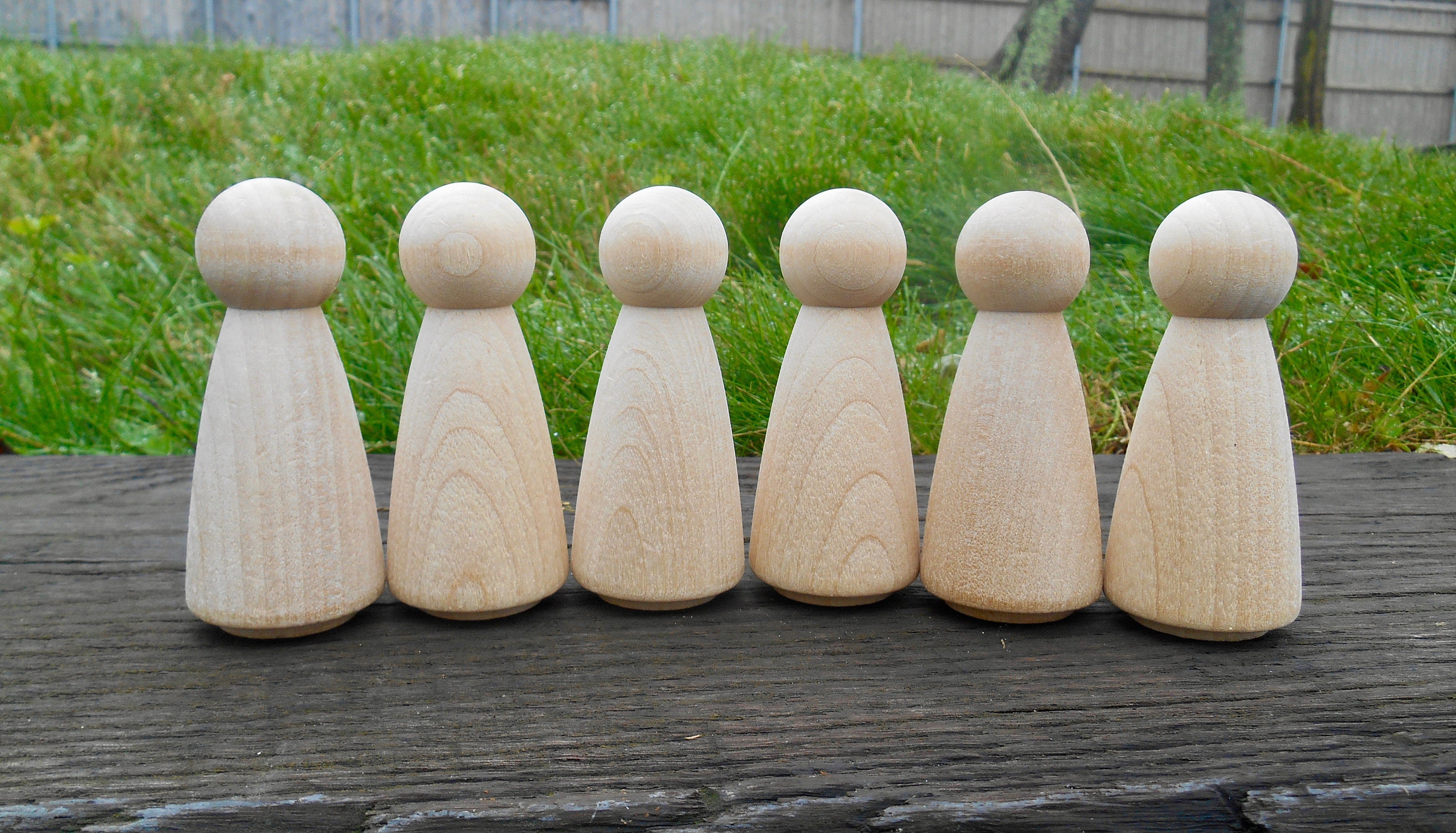 LARGE LADY Peg Dolls, Woman Peg Doll, 6 Unfinished Pegs, Large Angel ...