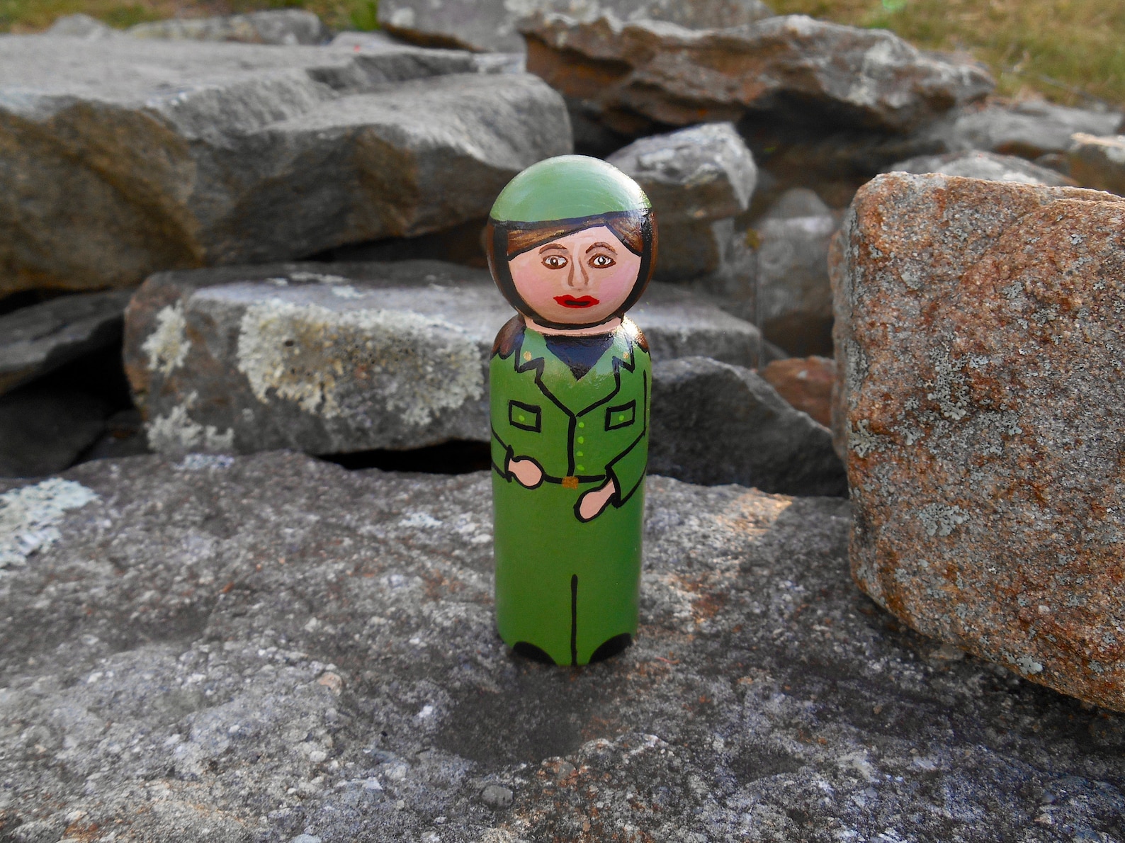 Female Military Peg Doll Army Doll Veterans Day Gift - Etsy