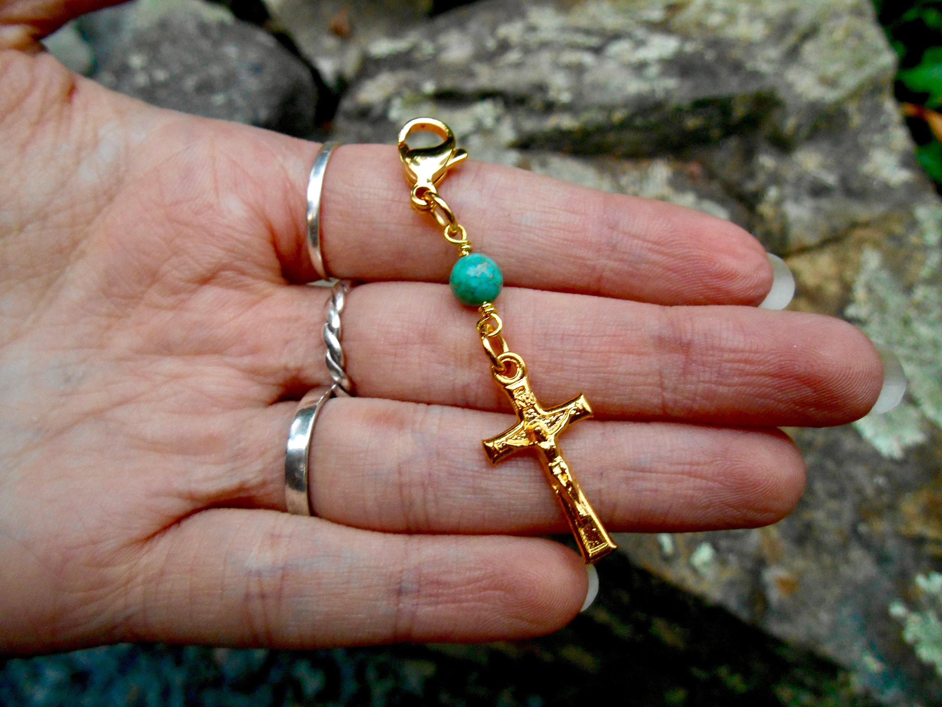 Rosary Marker Zipper Pull Saint Key Chain Clip Patron - Etsy