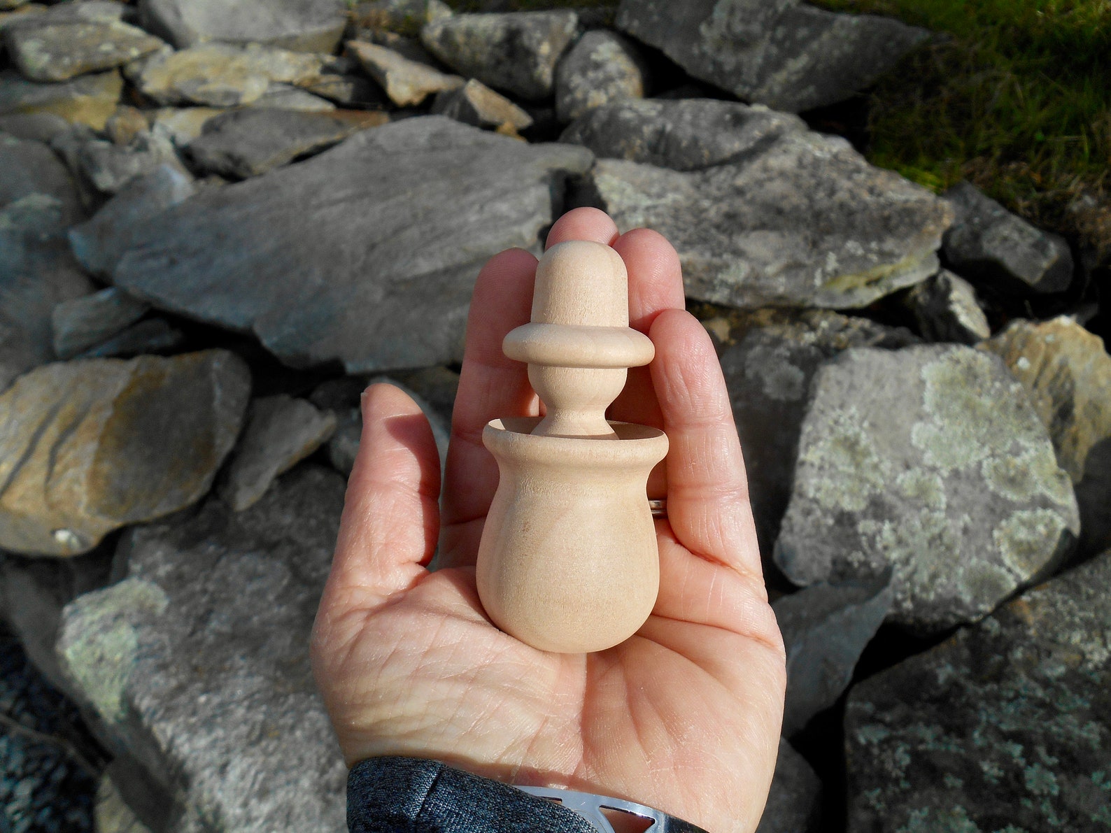 Wooden Cowboy Peg Dolls and Cups, 6 Unfinished Peg Cowboys and Cup ...