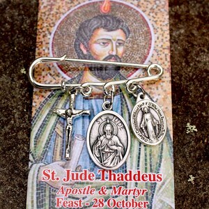 St Jude Pin- Backpack- Lab Coat- Pram- Stroller- Cradle- Car Seat Pin ...