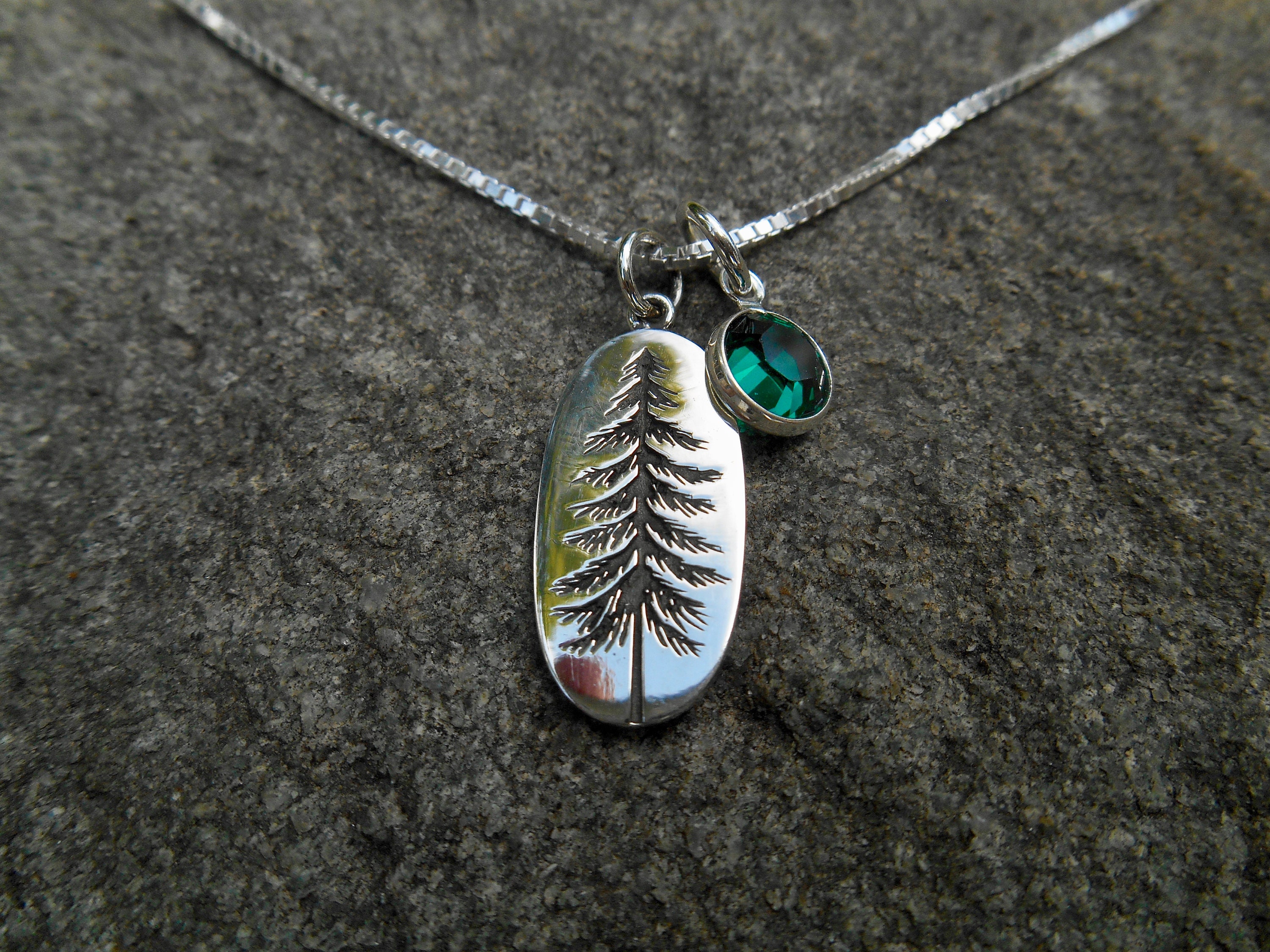 Sterling Silver Pine Tree Charm Camping Charm Forrest Charm | Etsy