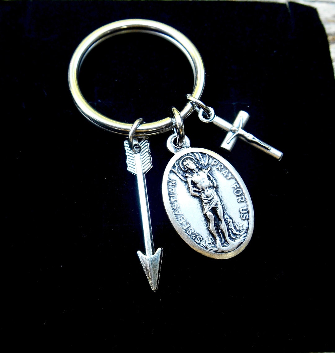Saint Sebastian Key Chain- Key Ring- Saint Sebastian- Confirmation ...