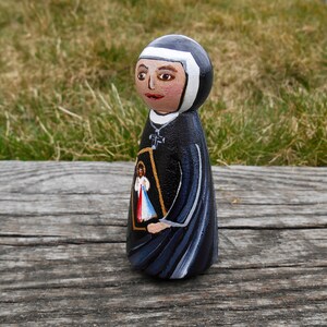 Divine Mercy Peg Doll, Saint Faustina, Catholic Gift, Easter Gift ...