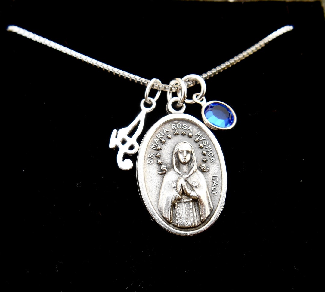 Maria Rosa Mystica, Virgin Mary Medallion, Confirmation, Our Lady Mary ...