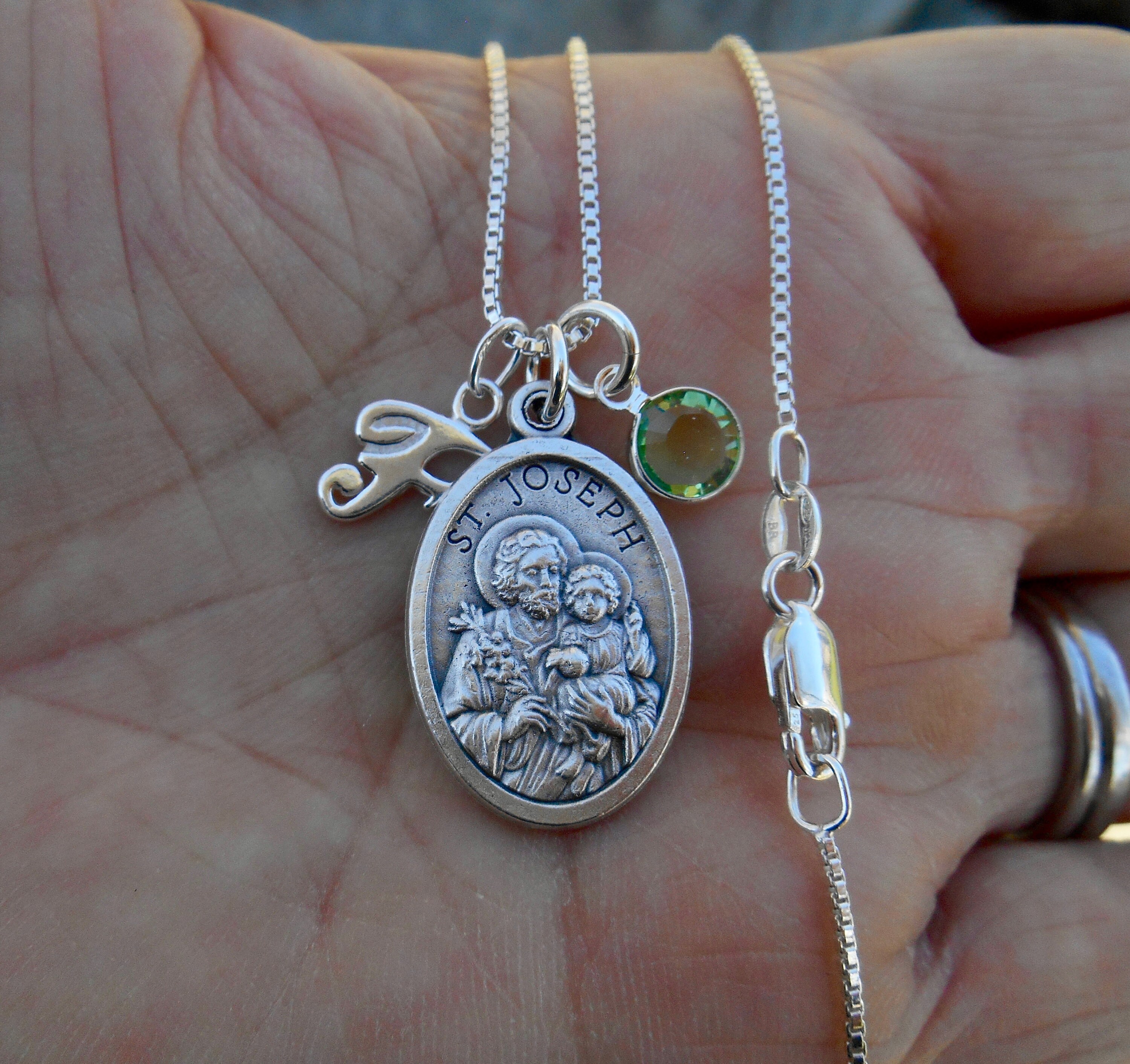 SAINT JOSEPH Necklace/st. Joseph Necklace/catholic Necklace/catholic ...