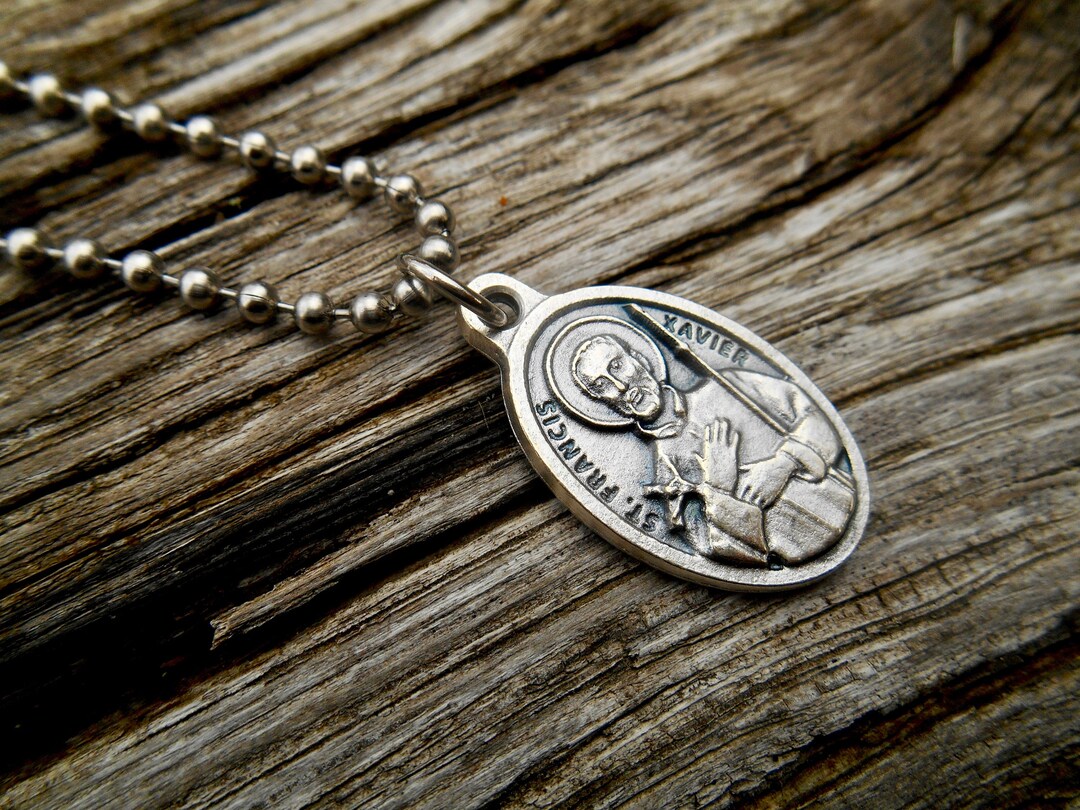 Saint Francis Xavier Necklace, 2.4mm Stainless Steel Chain, Patron ...