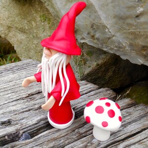 Fairy Garden Gnome, Fairy Garden Wizard, Polymer Clay Wizard, Woodland ...