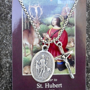 Saint HUBERT, Boys Confirmation Crucifix, Catholic Boys Necklace ...
