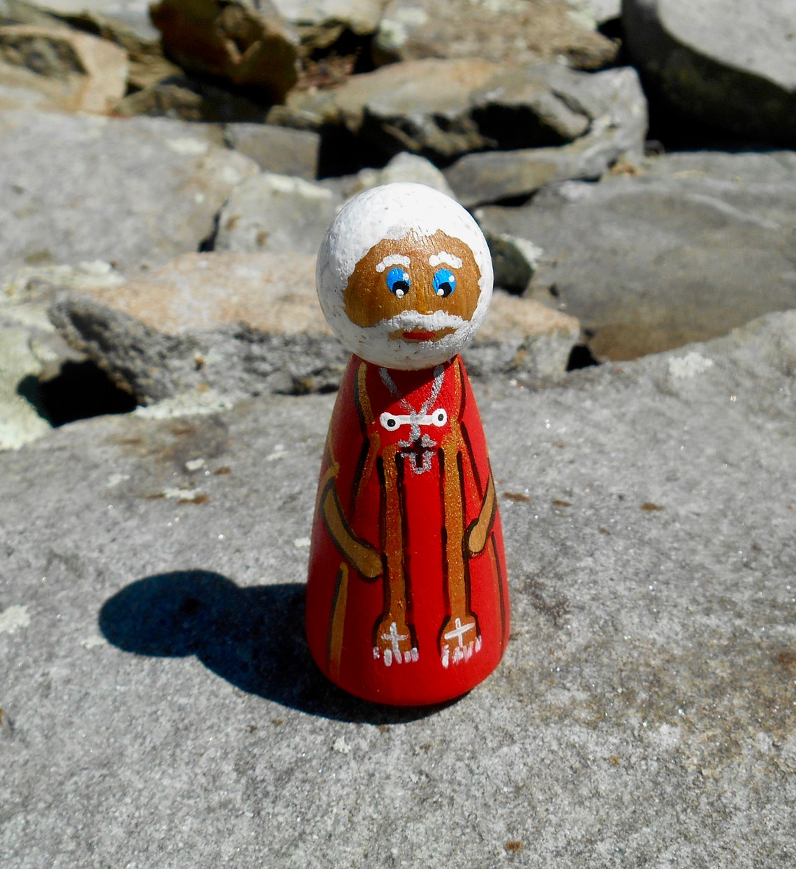 Saint Nicholas Peg Doll Santa Miniature Saint Nicholas - Etsy