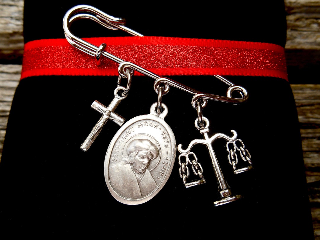 Saint Thomas More Safety Pin Brooch-patron Saint Lawyers and Justice ...