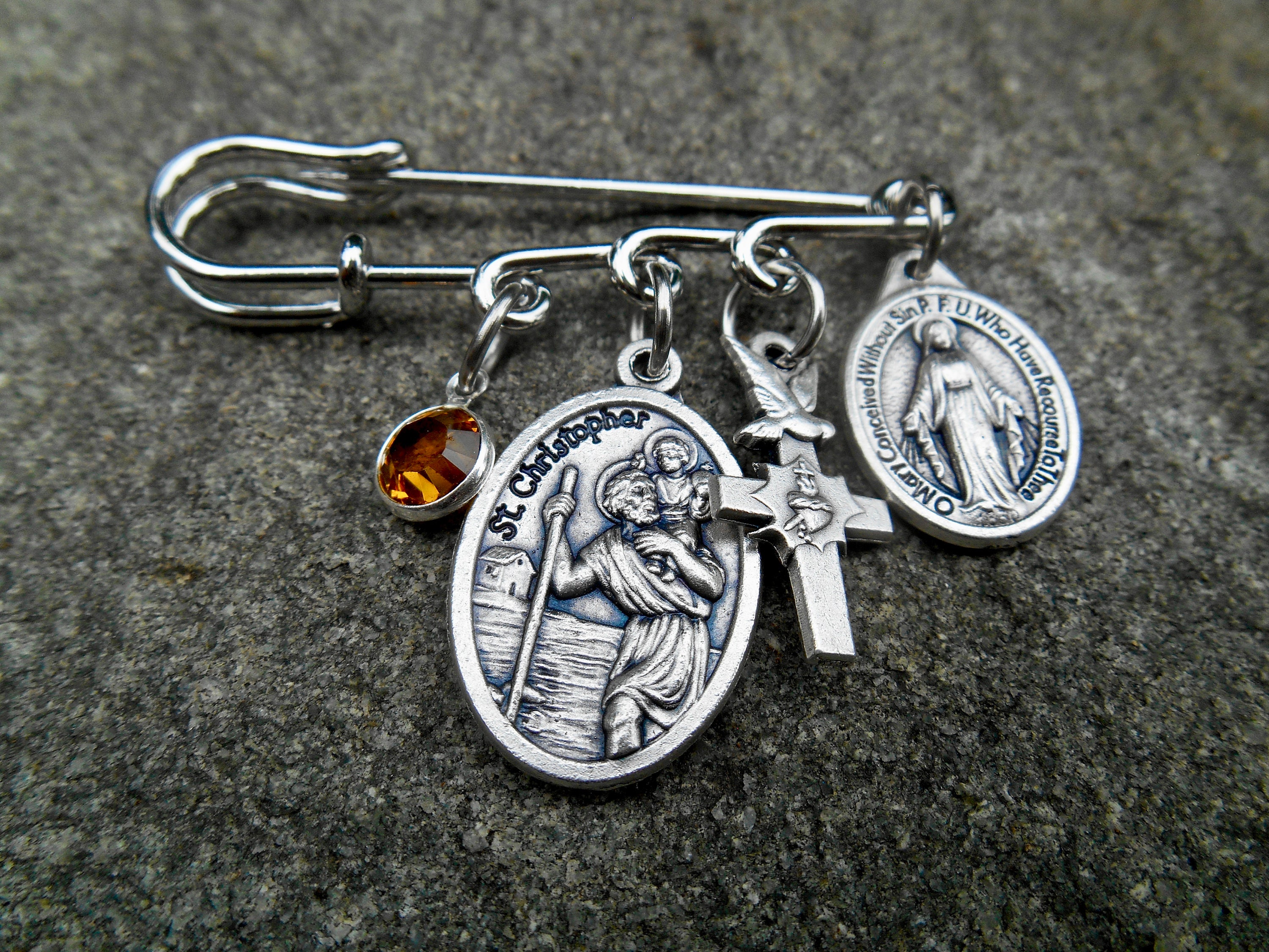 St Christopher Pin Backpack Lab Coat Pram Stroller - Etsy