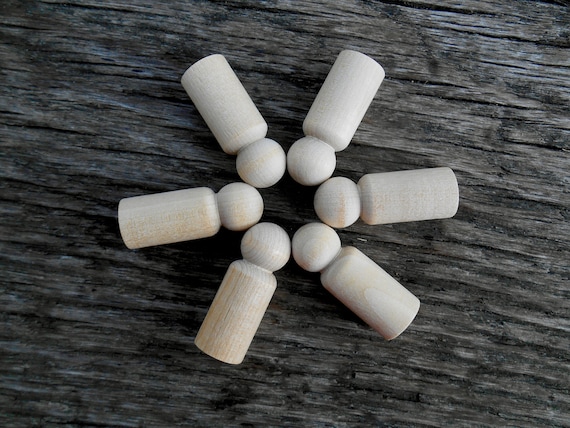Tiny Toddler Small Man Peg Dolls Blank Wooden Peg Set 6 - Etsy