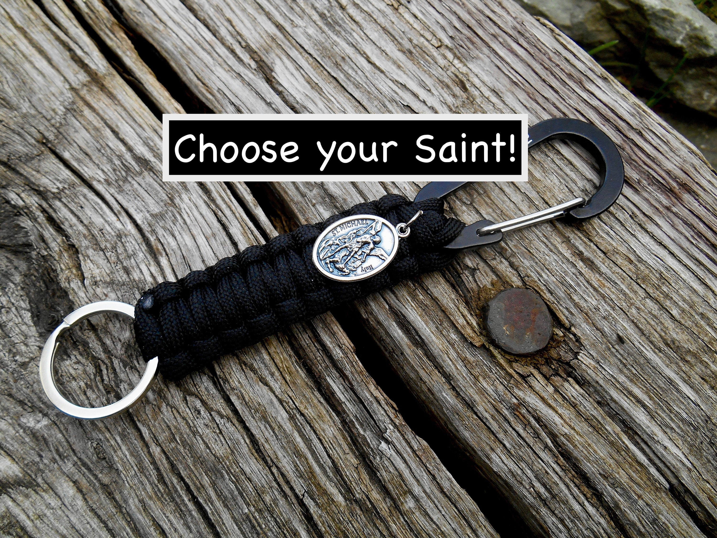 Choose Your Saint Key Clip Confirmation St Michael Key Chain - Etsy