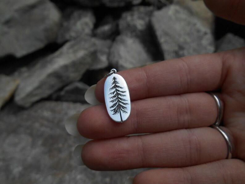 Sterling Silver Pine Tree Charm, Camping Charm, Forrest Charm, Woods ...