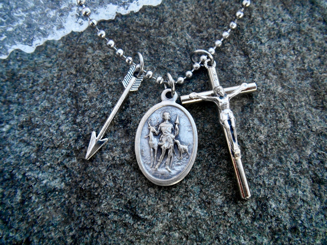 Saint HUBERT, Boys Confirmation Crucifix, Catholic Boys Cross ...