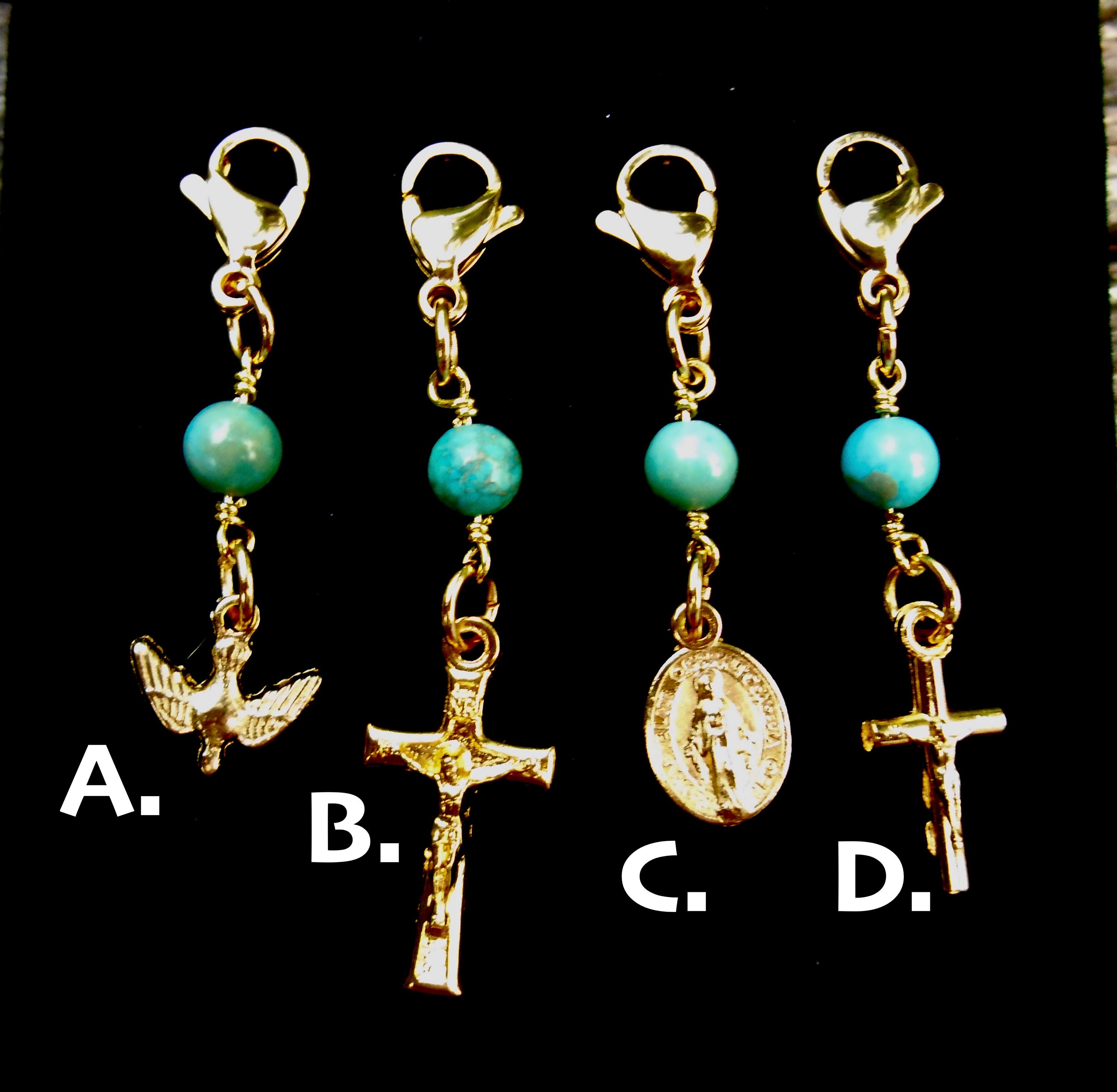 Rosary Marker, Zipper Pull, Saint Key Chain Clip, Patron Saint, Rosary ...