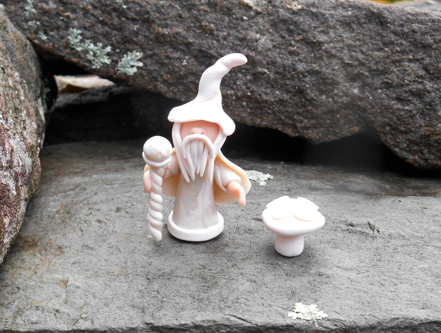 Miniature Polymer Wizard Teeny Clay Magic Wizard Woodland - Etsy
