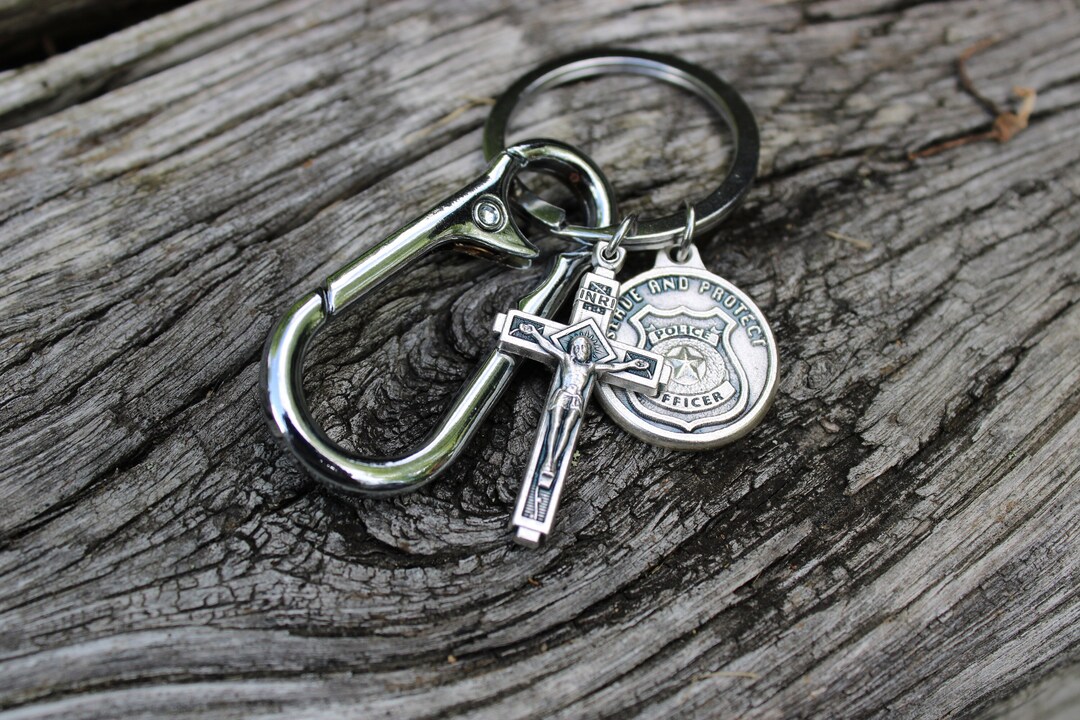Saint Michael Key Chain- Key Clip- Law Enforcement Gift- St. Michael ...