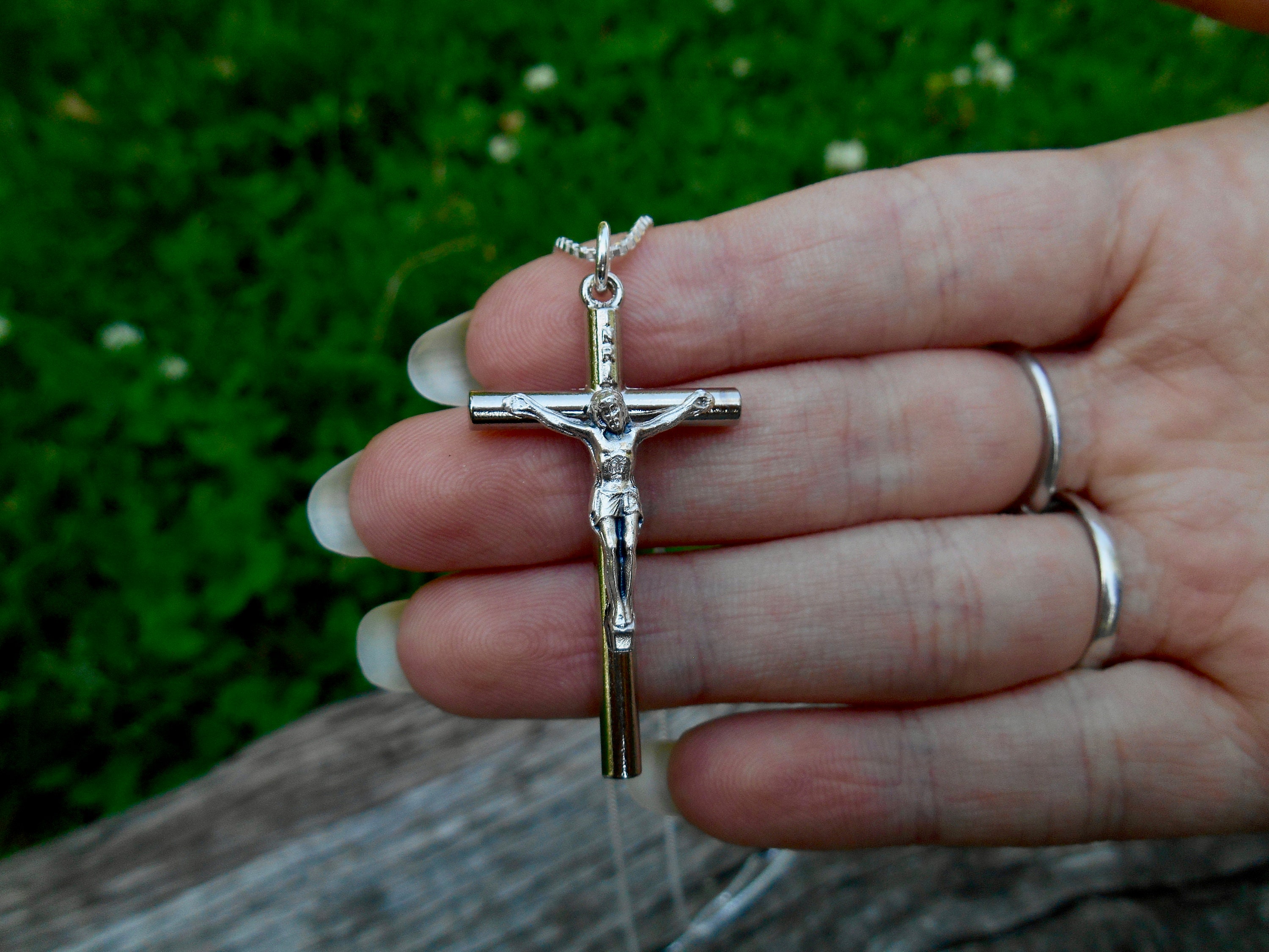 1.5 Inch Crucifix Catholic Mens/Boys Cross Mens Cross | Etsy