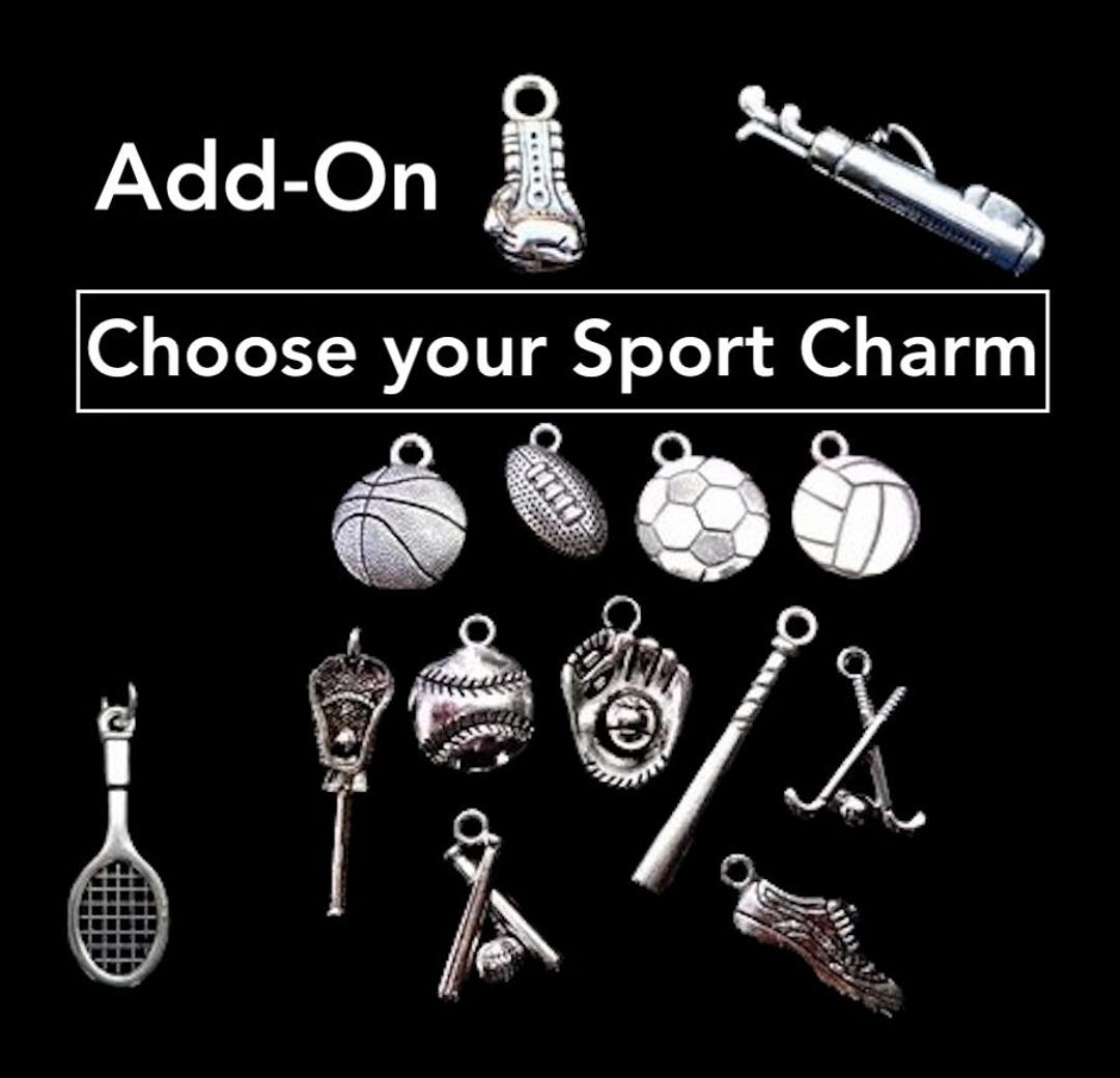 Add on Sport Charms- Football- Baseball- Basketball- Running-soccer ...