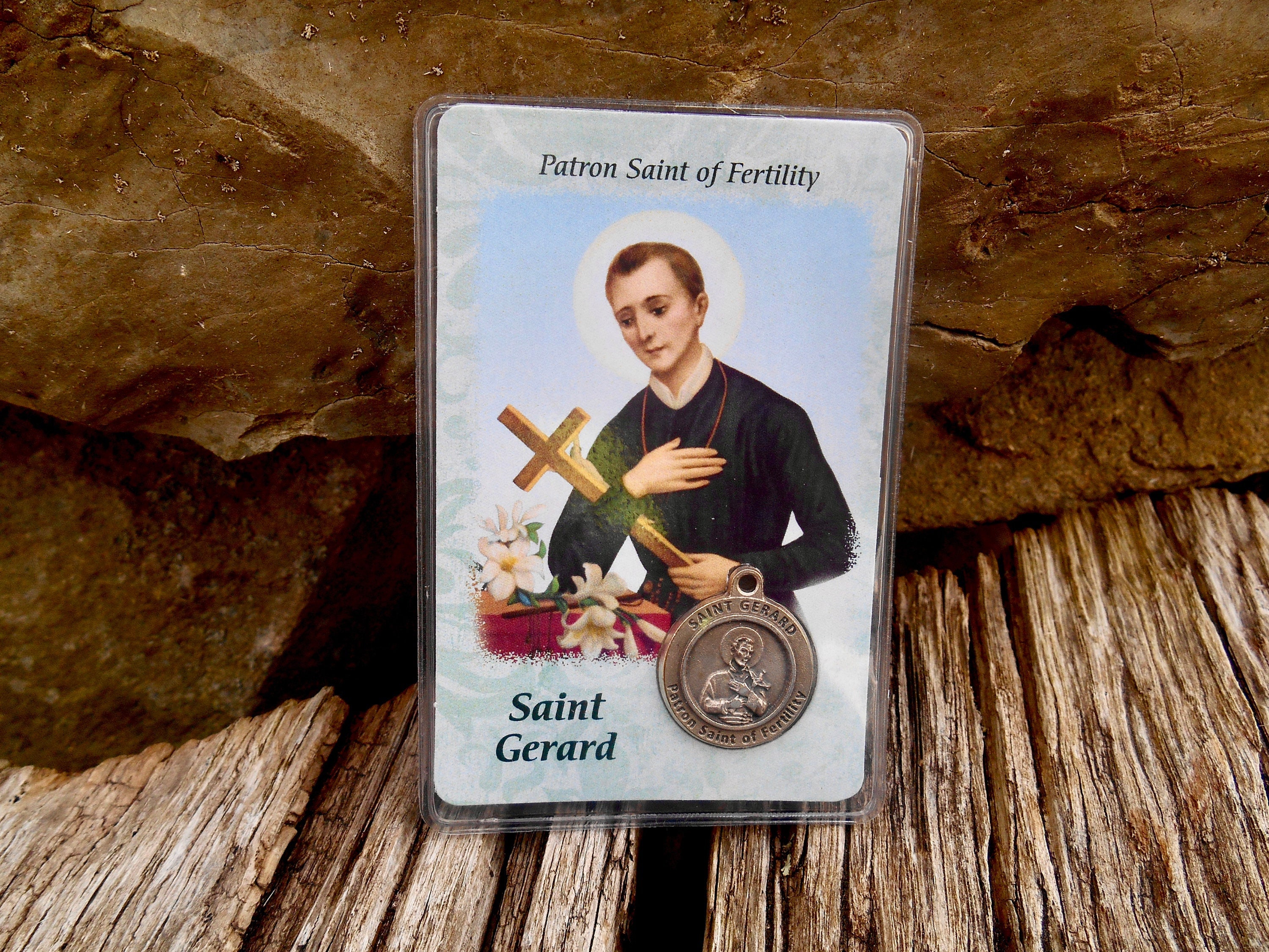 Saint Gerard Laminated Prayer Card With Medal Catholic Saint - Etsy