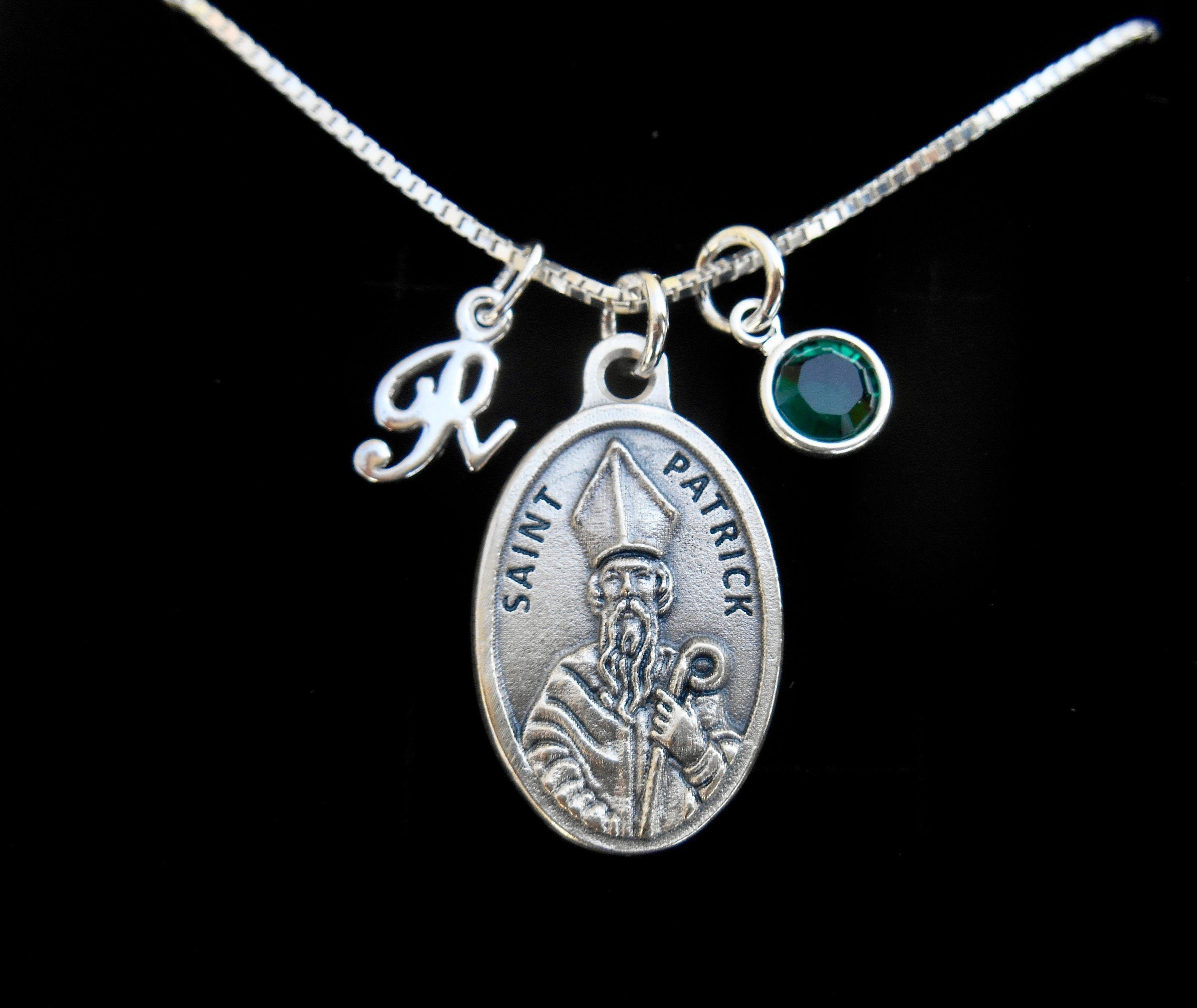 St Patrick Medal Necklace. Saint Patrick Necklace. Catholic - Etsy