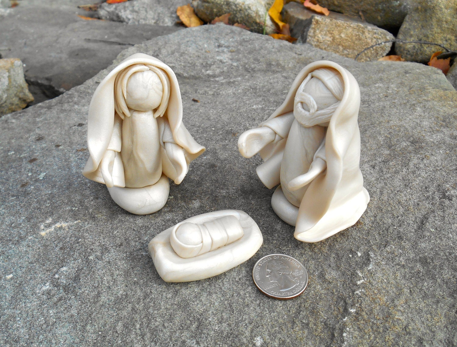 Modern Nativity Set Miniature Polymer Clay Nativity Unique - Etsy