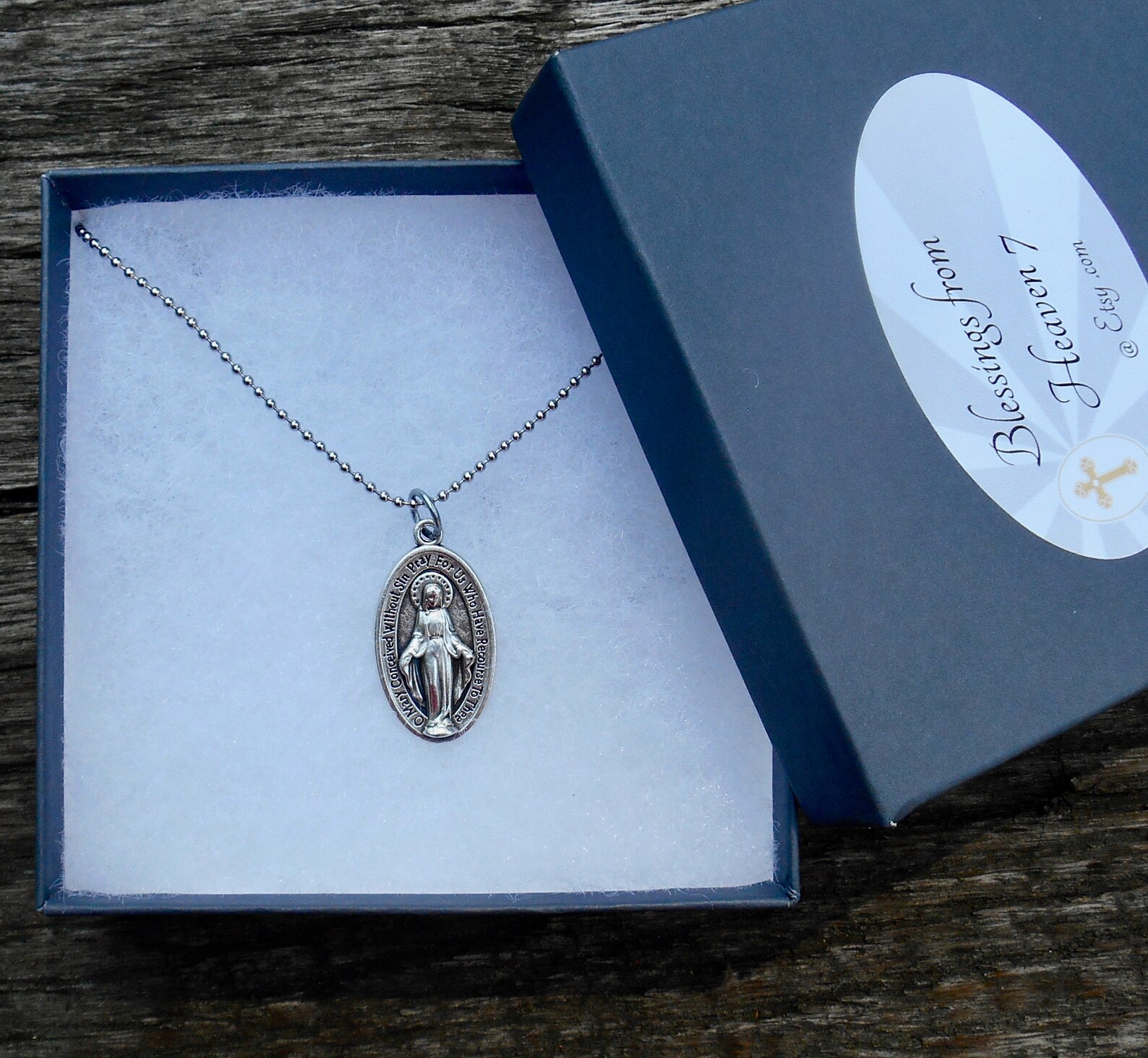 Miraculous Medal Miraculous Necklace Catholic Gift Our Lady - Etsy
