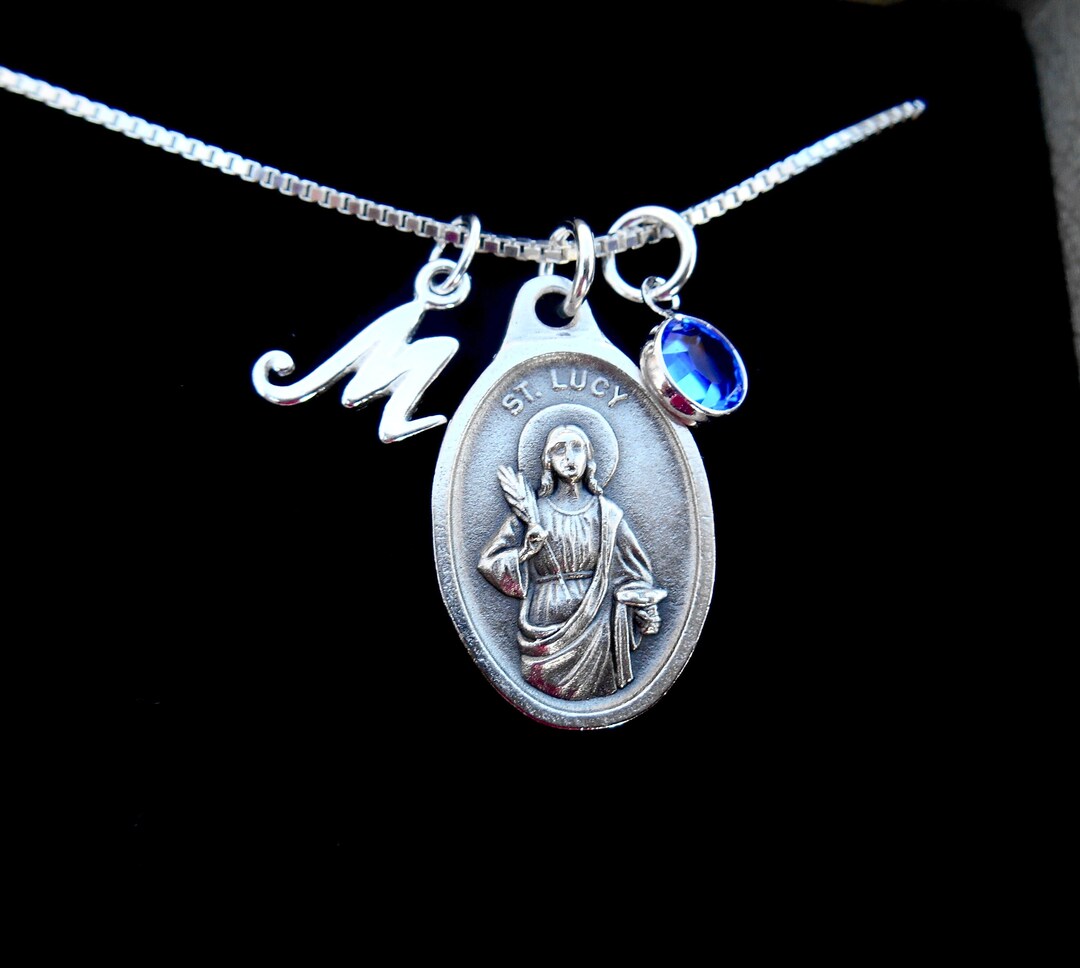 SAINT LUCY Necklace/st. Lucy Necklace/catholic Necklace/catholic Gifts ...