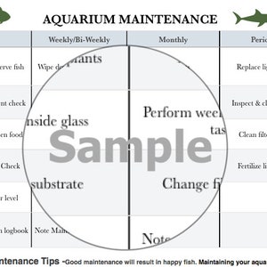 Aquarium Log, Fish Journal, Beginners Aquarium Maintenance Log, Fresh ...