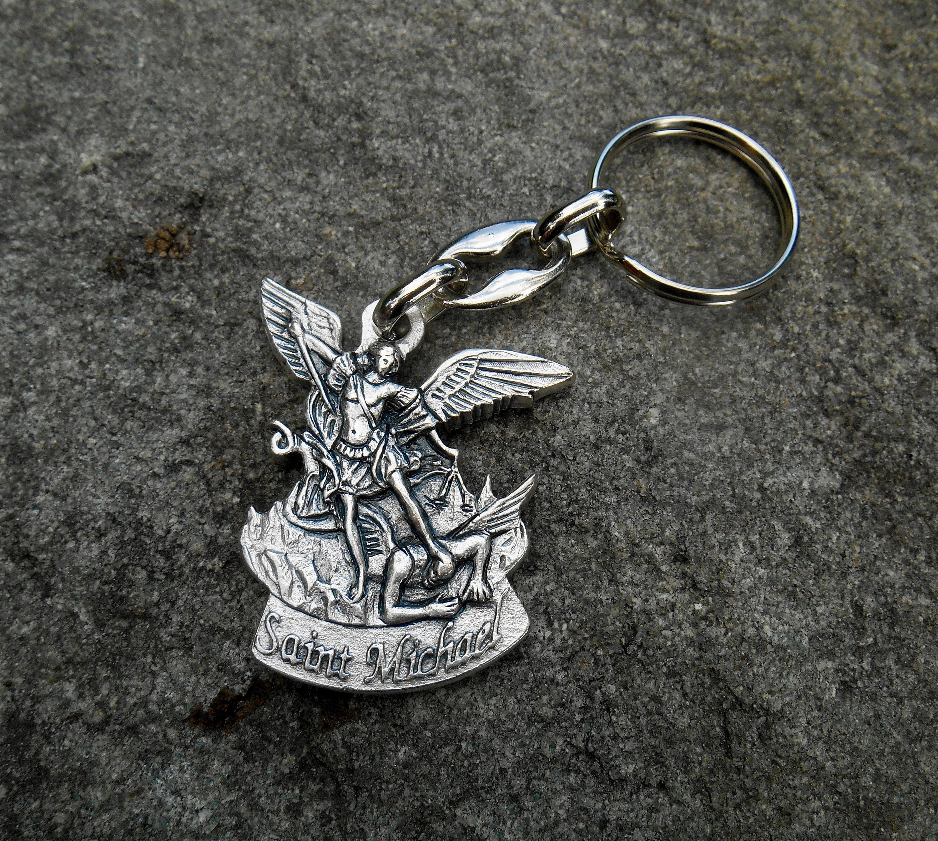 St Michael Keychain Police Officer Gift Police Keychain - Etsy