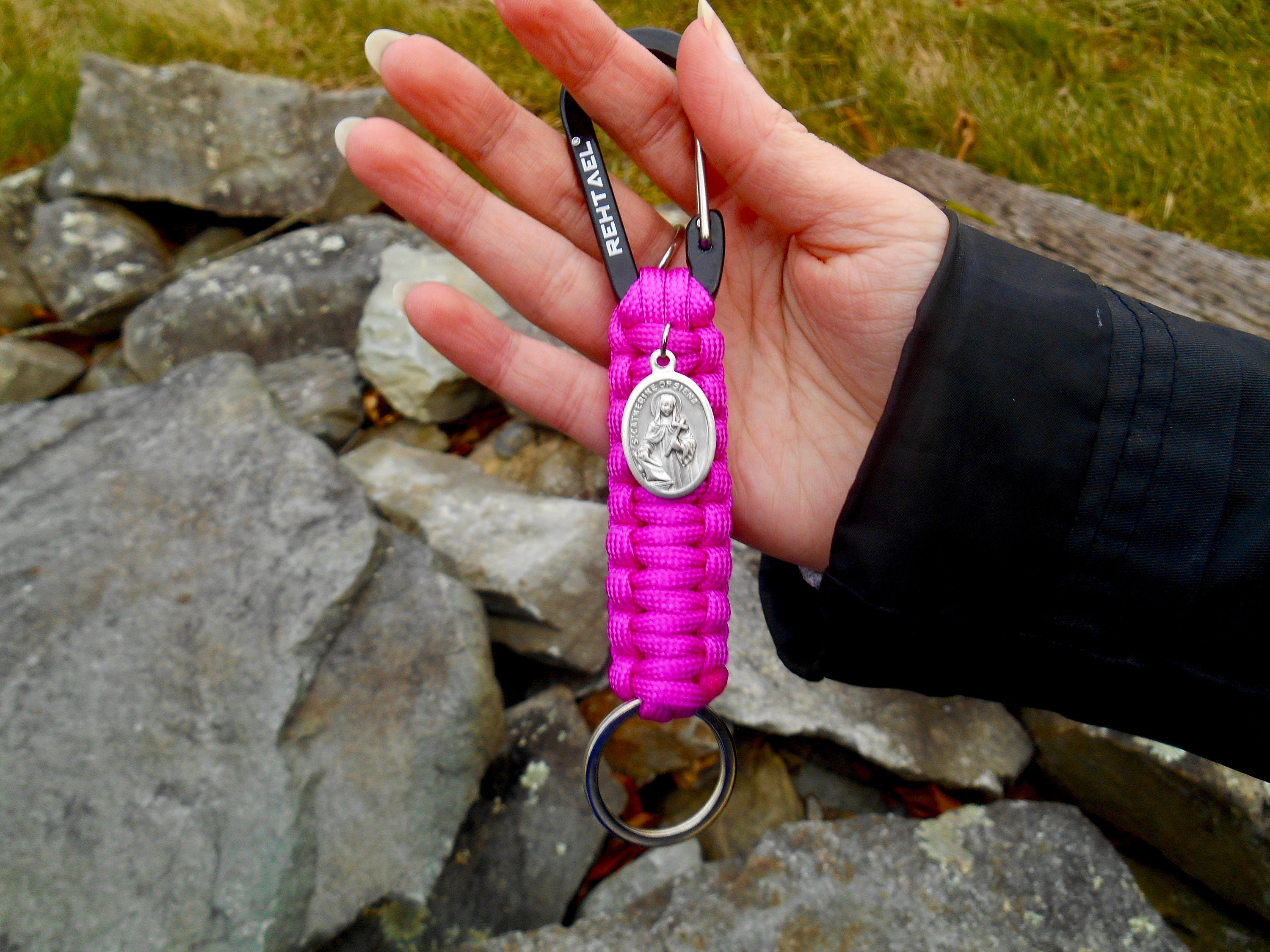 Choose Your Saint Key Clip Confirmation Ladies Paracord Key - Etsy