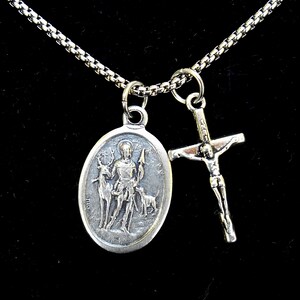 Saint HUBERT, Boys Confirmation Crucifix, Catholic Boys Necklace ...