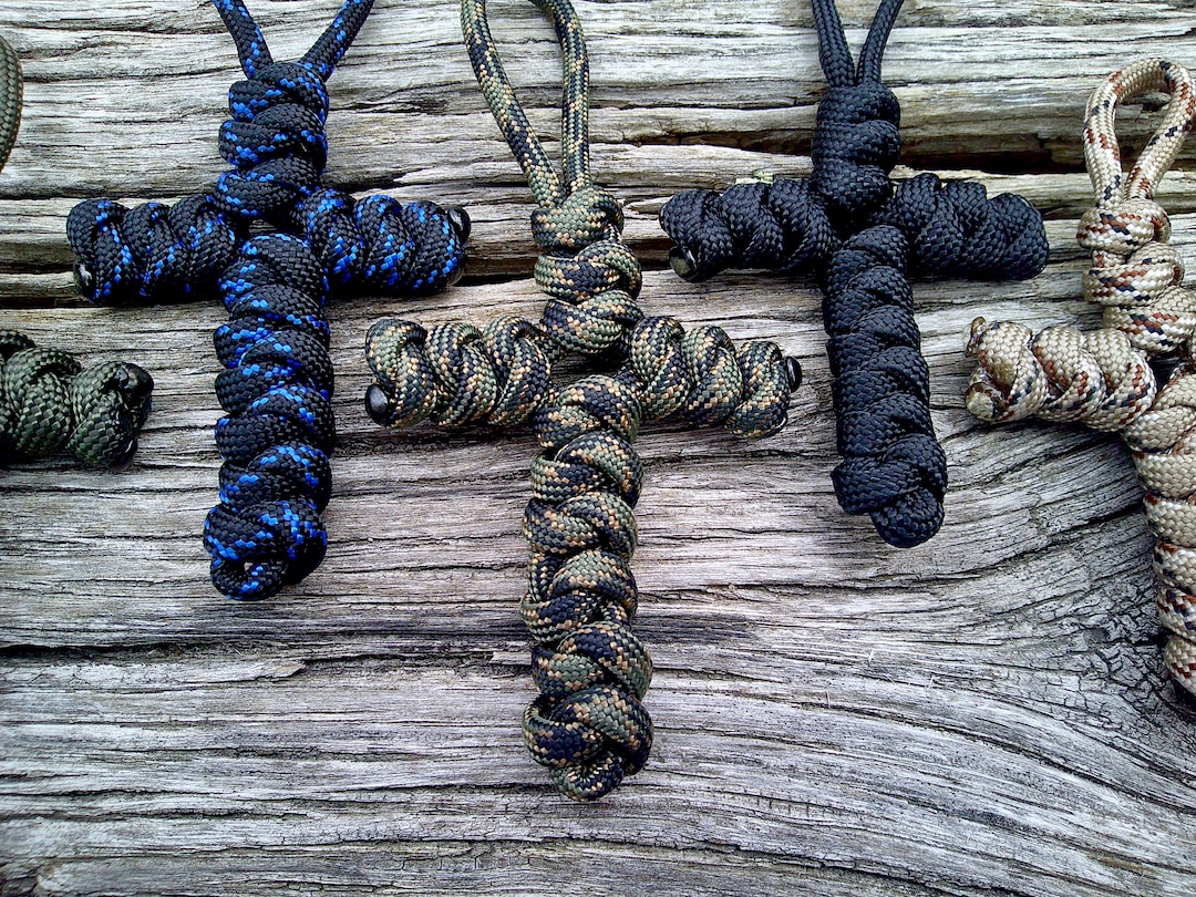 Military/ Law Enforcement Pocket Cross, Paracord Cross, Paracord ...